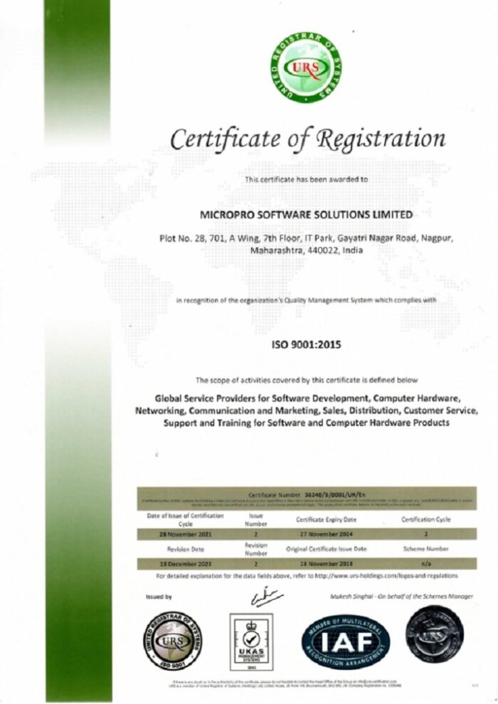 The Company - Micropro Software Solutions Limited